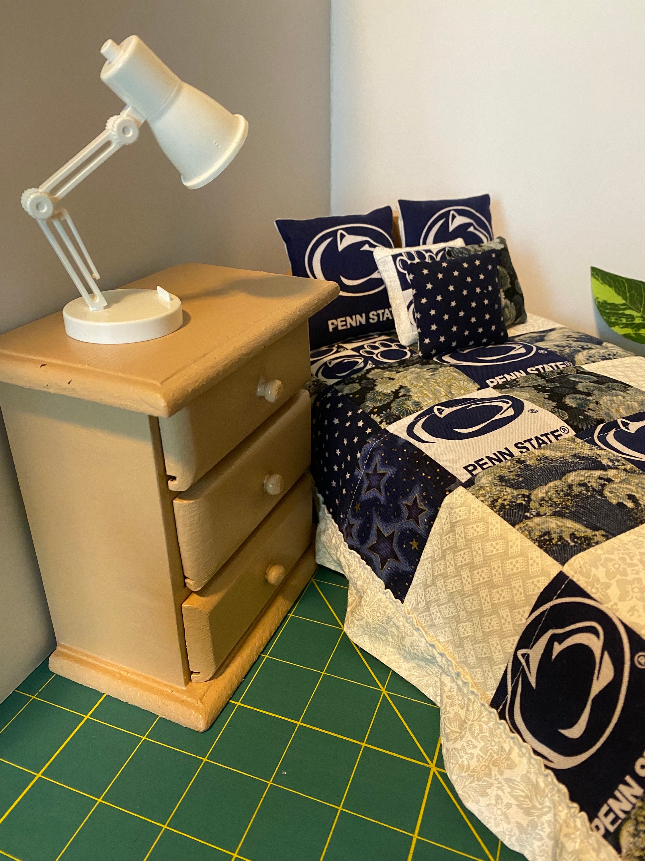 Penn State University Team Colors in a Handmade Miniature Quilt Set ...