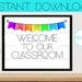 Classroom Welcome Sign Printable Instant Download Teacher - Etsy