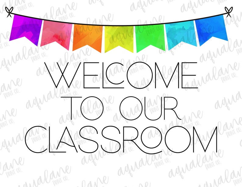 Classroom Welcome Sign Printable, Instant Download Teacher Sign - Etsy