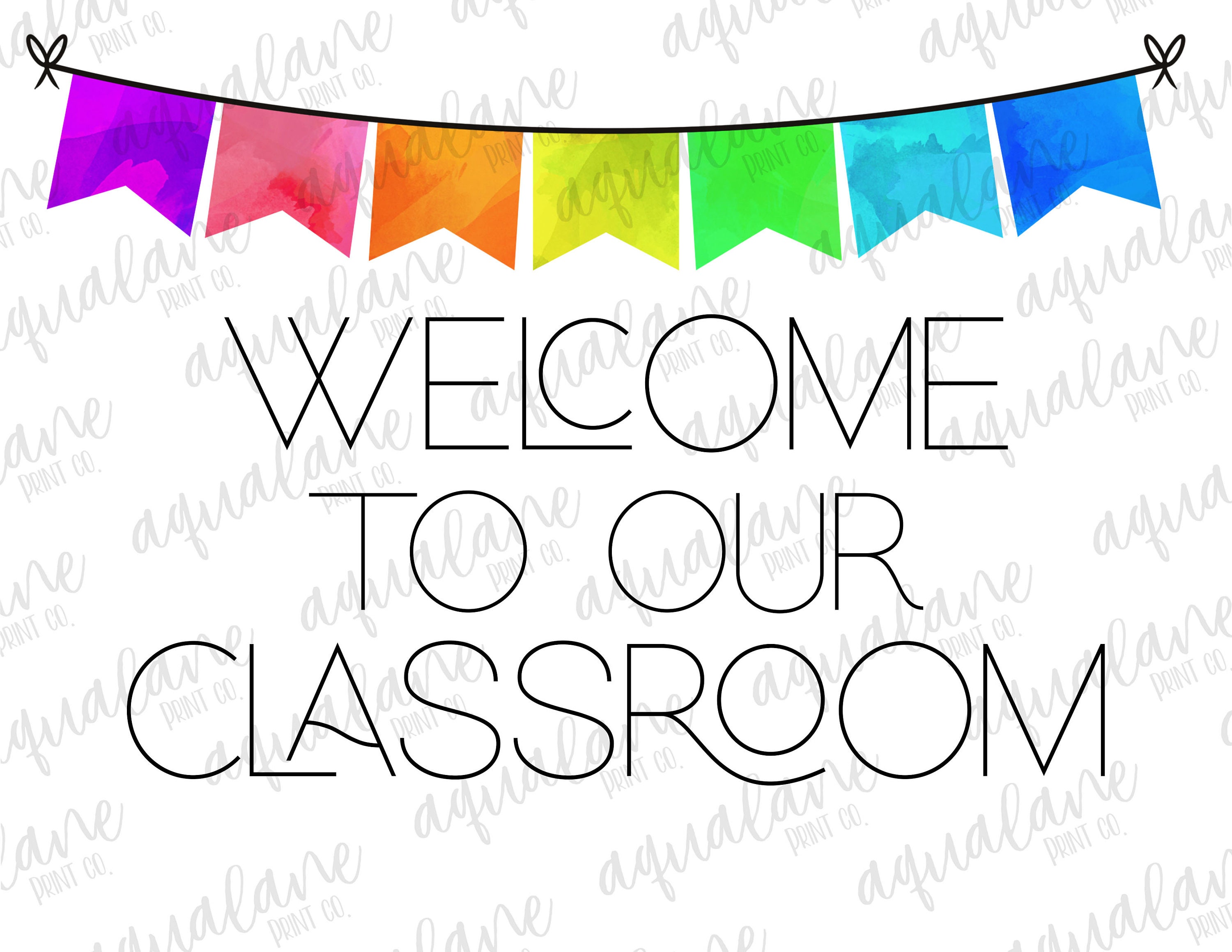 Classroom Welcome Sign Printable, Instant Download Teacher Sign - Etsy