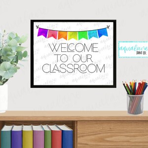 Classroom Welcome Sign Printable, Instant Download Teacher Sign - Etsy
