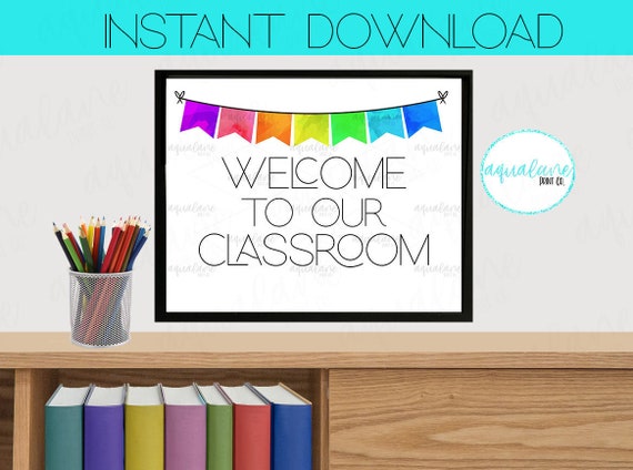 Classroom Welcome Sign Printable Instant Download Teacher | Etsy