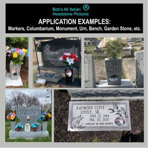 OVAL 7”x9.8” // 18x24cm Headstone Picture Memorial Photo Tile - Picture ...