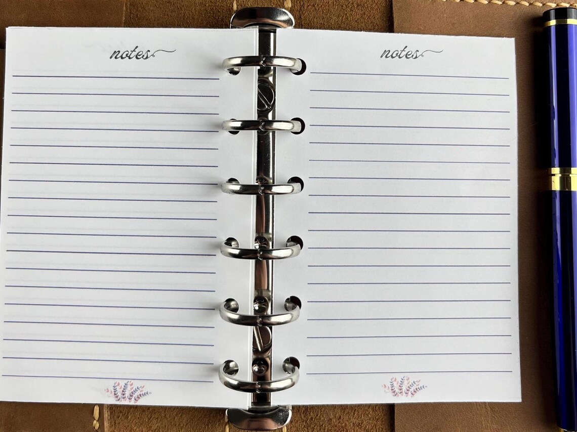 A7 Daily Planner Inserts - Undated, Double-sided, Pocked PM Small Size ...