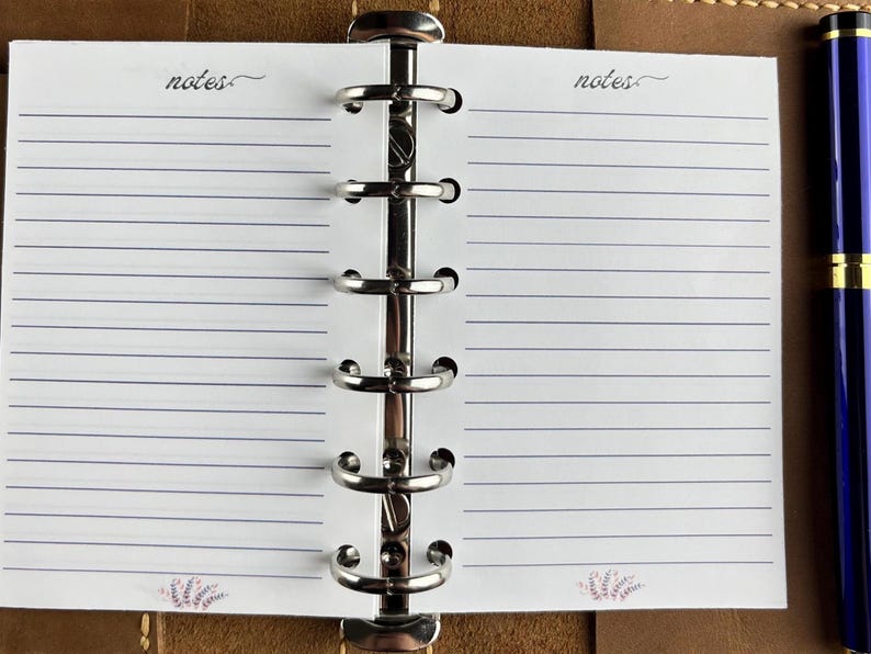 A7 Daily Planner Inserts - Undated, Double-sided, Pocked PM Small Size ...