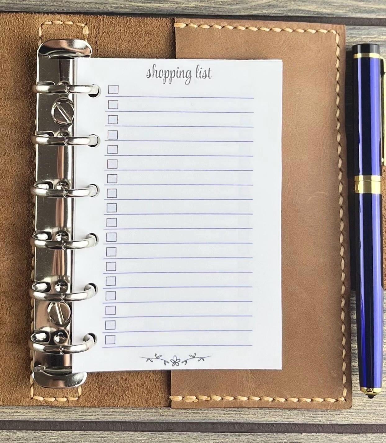 A7 Daily Planner Inserts - Undated, Double-sided, Pocked PM Small Size ...