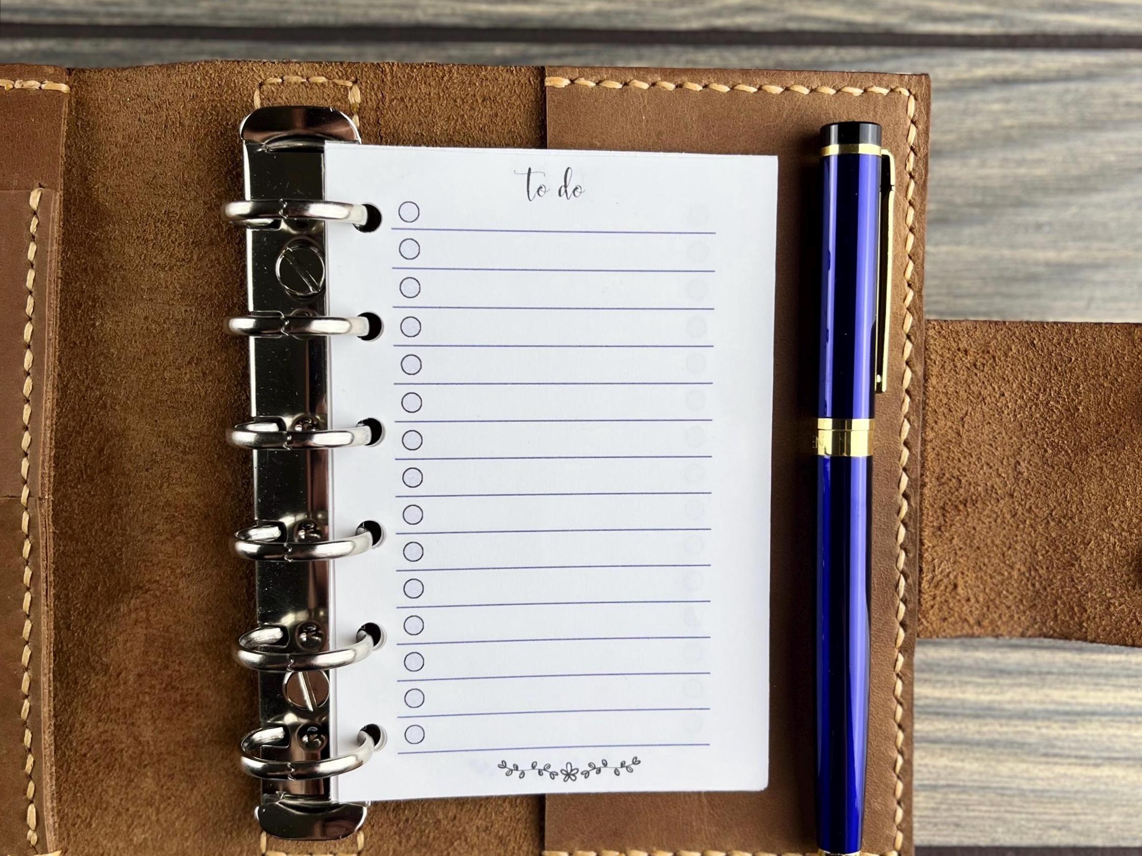 A7 Daily Planner Inserts - Undated, Double-sided, Pocked PM Small Size ...