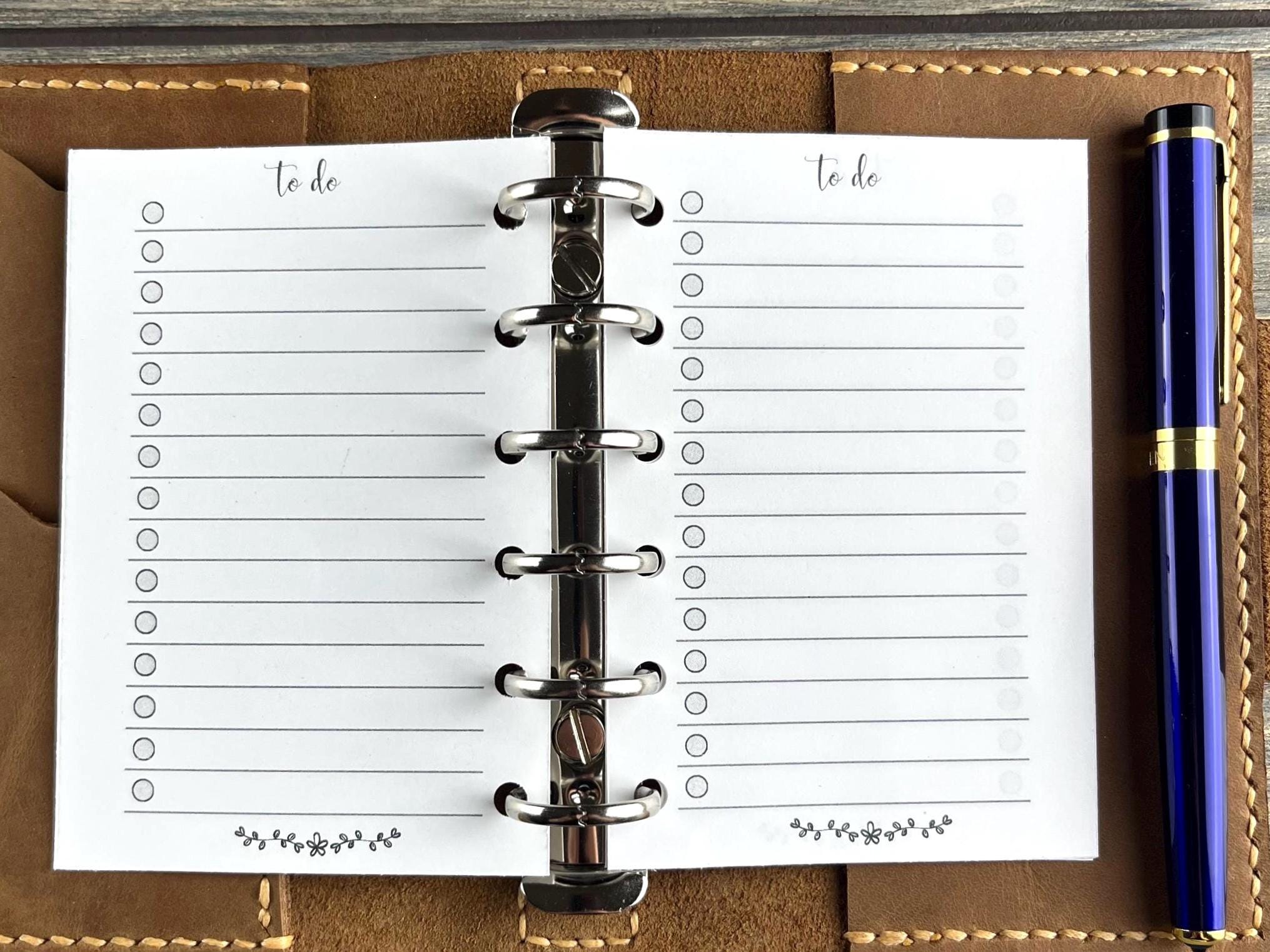 A7 Daily Planner Inserts - Undated, Double-sided, Pocked PM Small Size ...