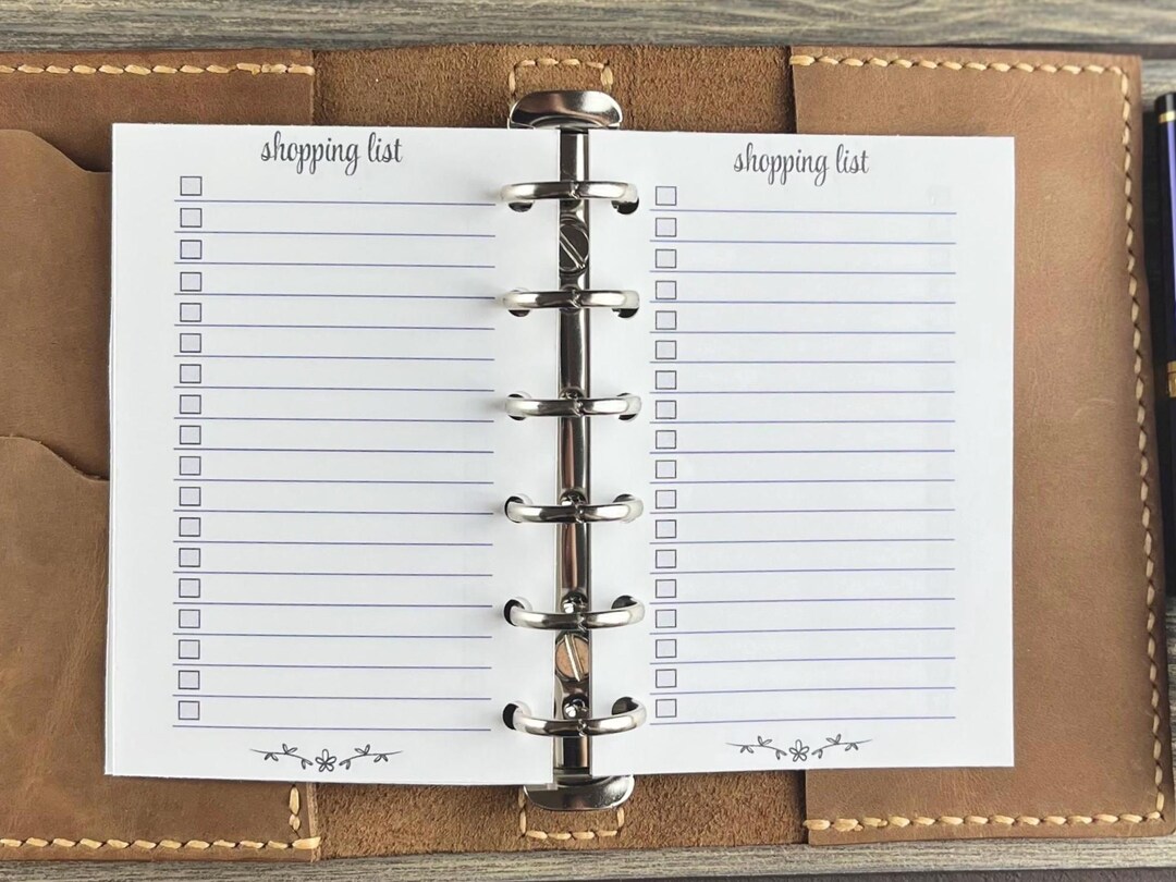 A7 Daily Planner Inserts - Undated, Double-sided, Pocked PM Small Size ...