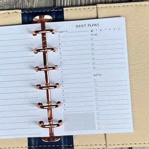 A7 Daily Planner Inserts - Undated, Double-sided, Pocked PM Small Size ...