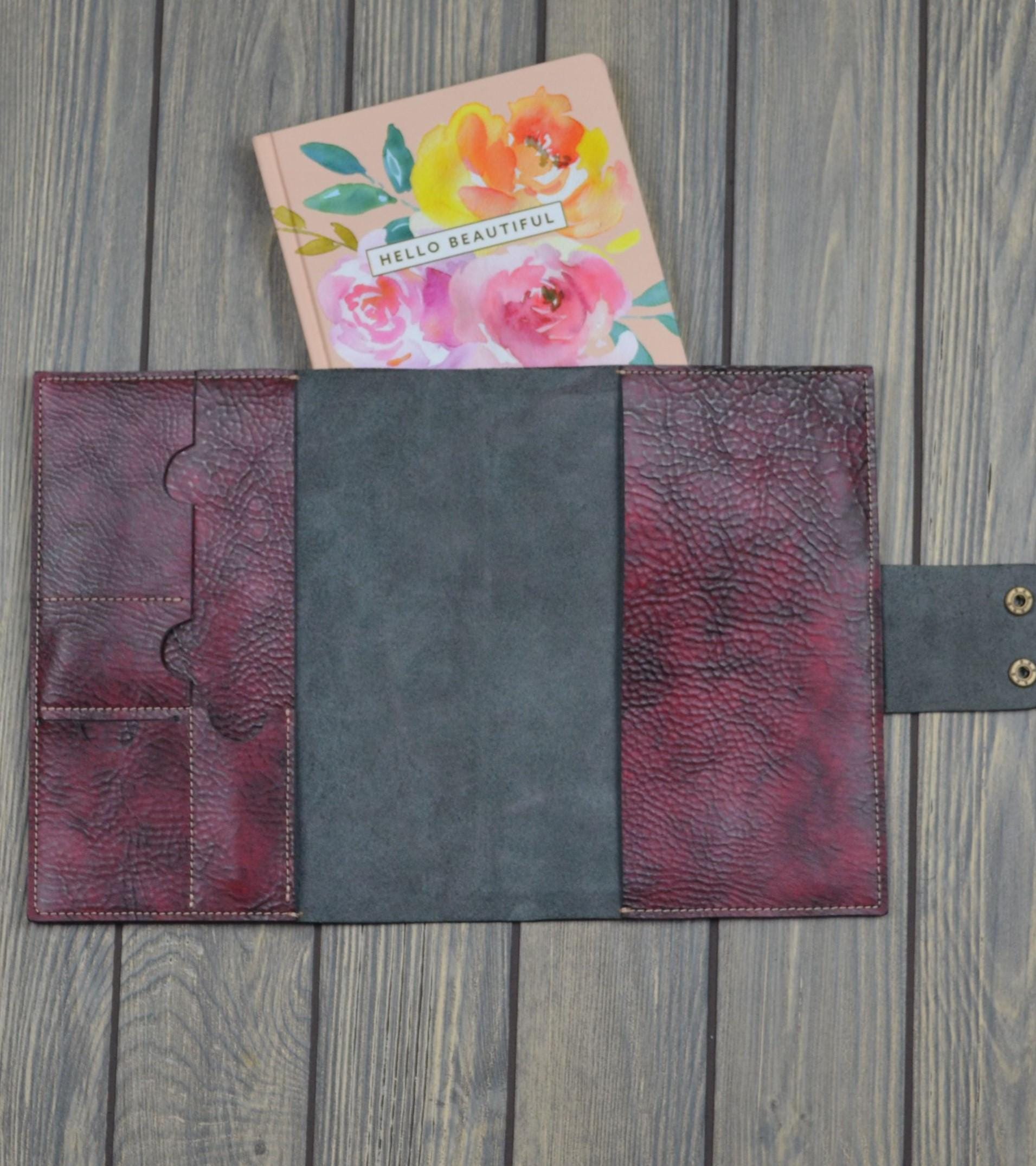 Handmade Leather Notebook Cover Custom Planner Cover Personalized ...