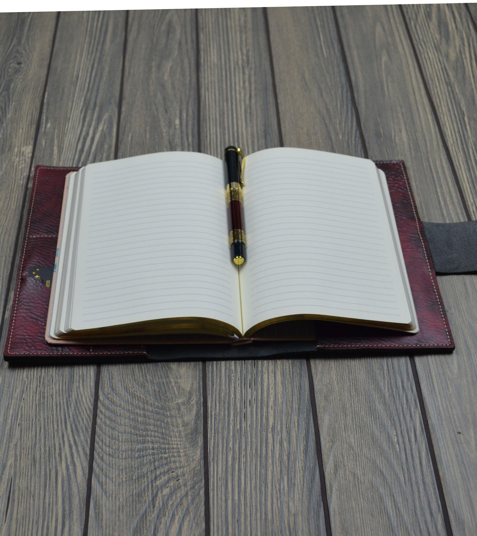 Personalize 2025 Leather Planner Cover, Discbound Wrap Planner Cover ...