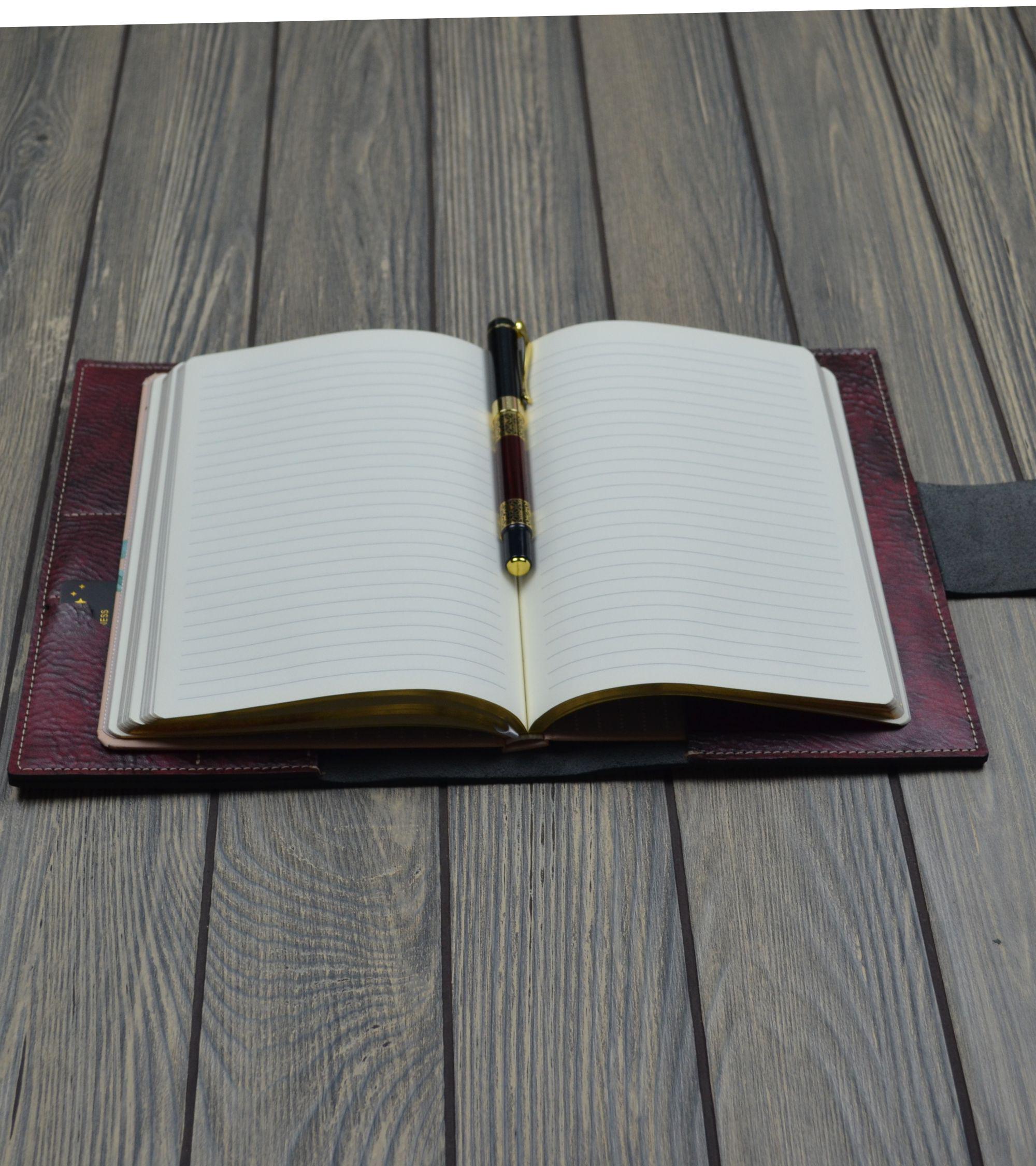 Handmade Leather Notebook Cover Custom Planner Cover Personalized ...