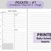 A7 Daily Planner Inserts - Undated, Double-sided, Pocked PM Small Size ...