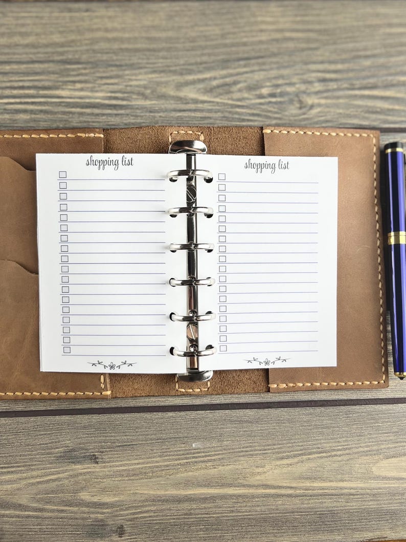 A7 Daily Planner Inserts - Undated, Double-sided, Pocked PM Small Size ...