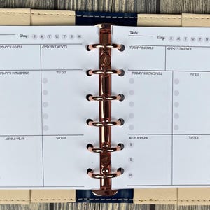 A7 Daily Planner Inserts - Undated, Double-sided, Pocked PM Small Size ...