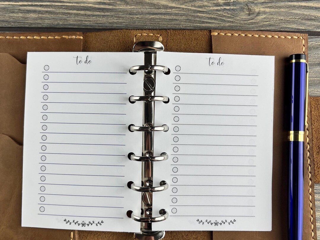 A7 Daily Planner Inserts - Undated, Double-sided, Pocked PM Small Size ...