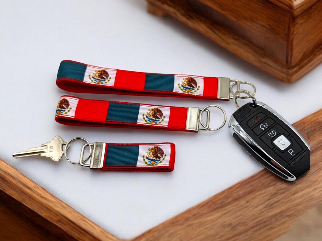 Mexican Flag Keychain Mexico Handmade Zipper Pull, Backpack Charm ...