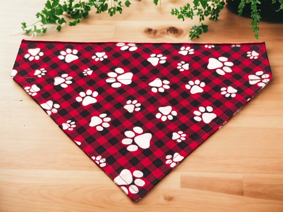 Paw Prints Dog Bandana, Custom Dog Bandana, Cat Bandana, Handmade ...
