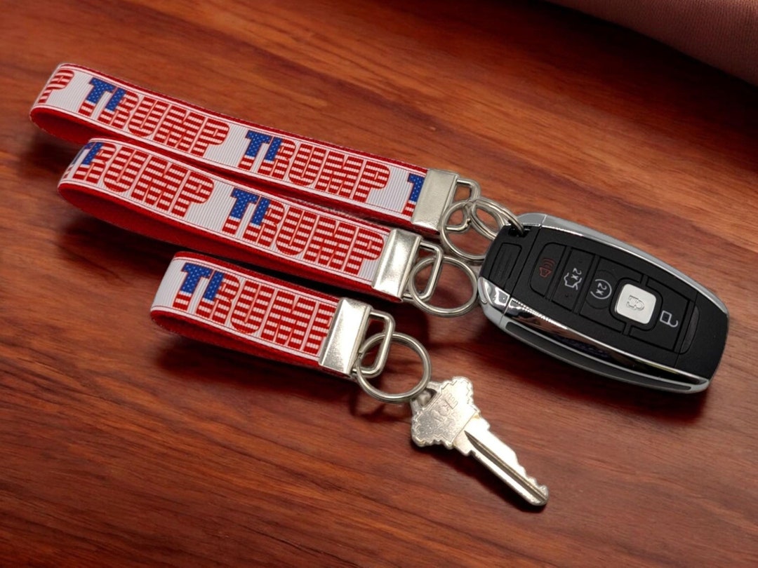 Donald Trump President Keychain Wristlet Keychains Backpack Zipper Pull ...