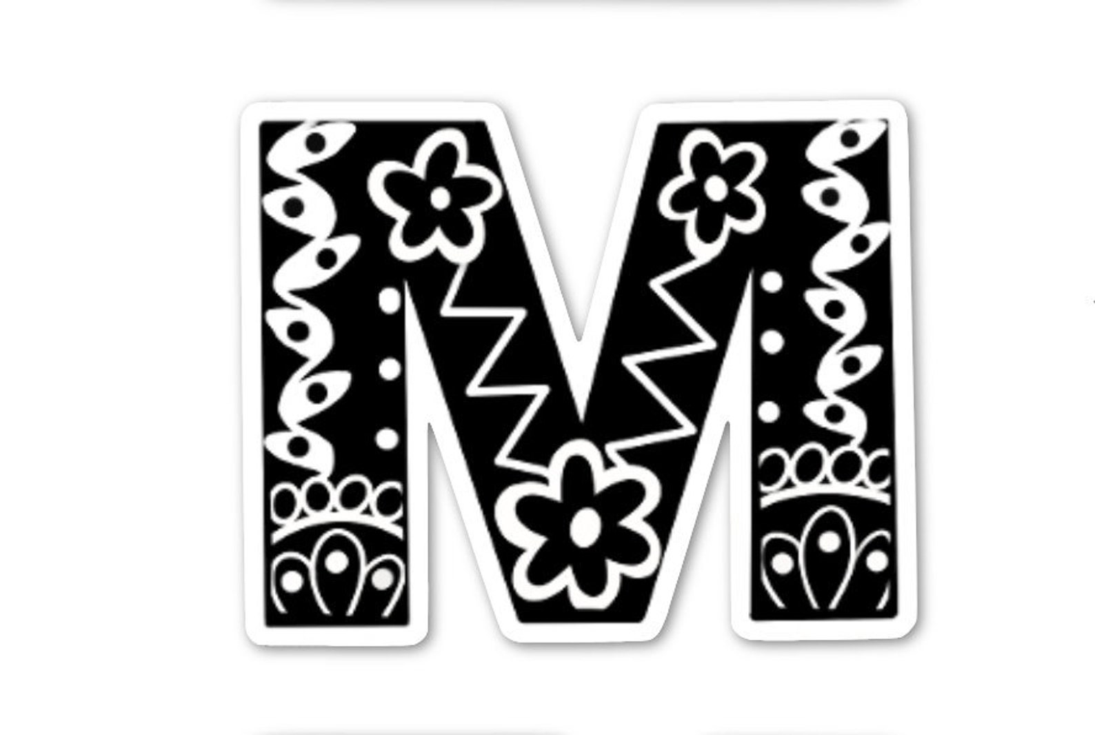 Vinyl Letter M Sticker 2.8 X 2.3 Waterproof | Etsy
