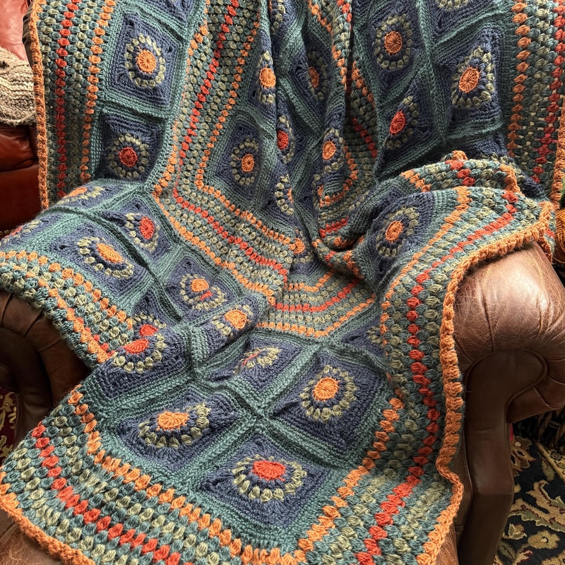 Burnt Orange Crochet Afghan - Etsy