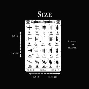 Ogham Symbols Sticker Sheet/the Celtic Ogham, Binding Rune, Ancient ...