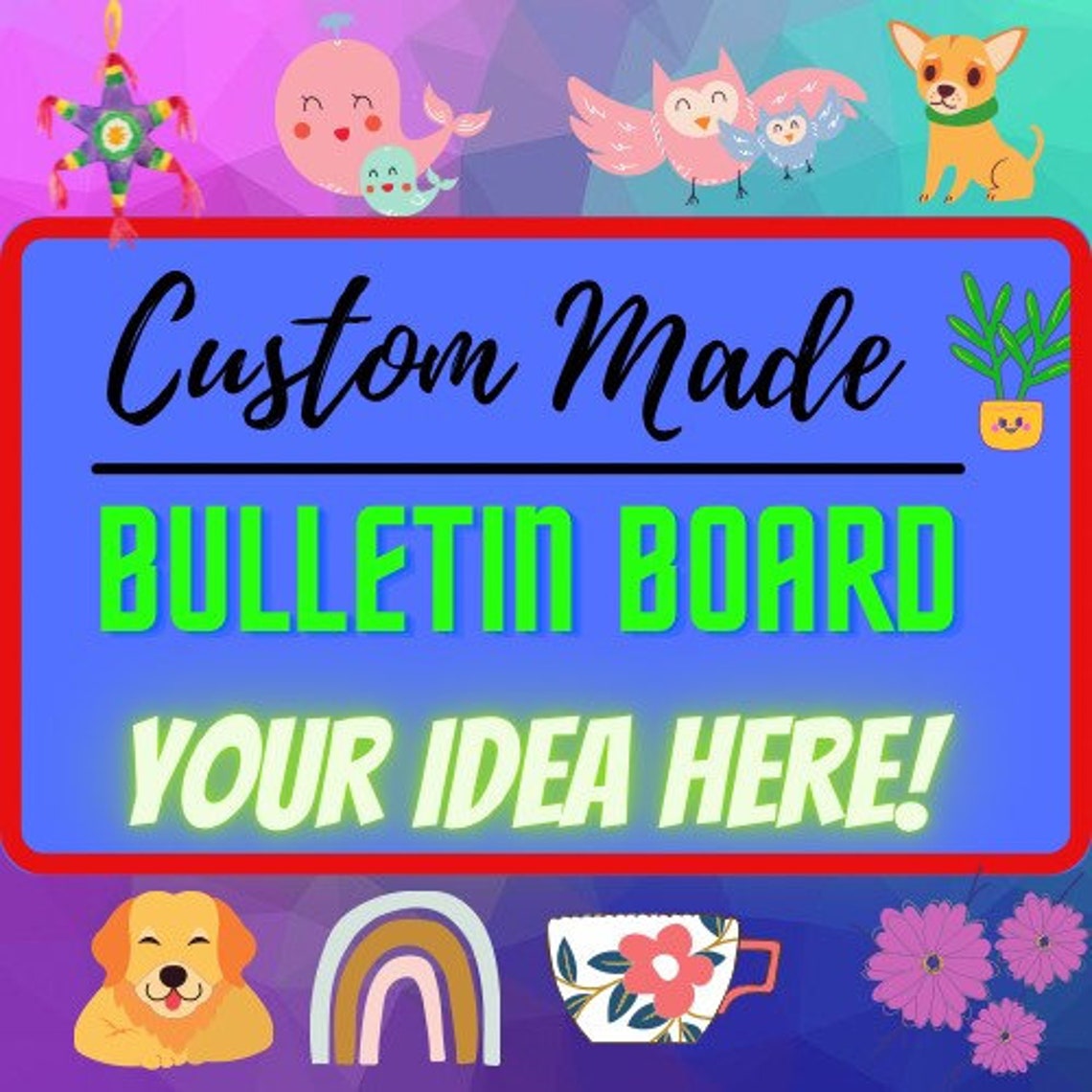 Custom Made Bulletin Board - Etsy
