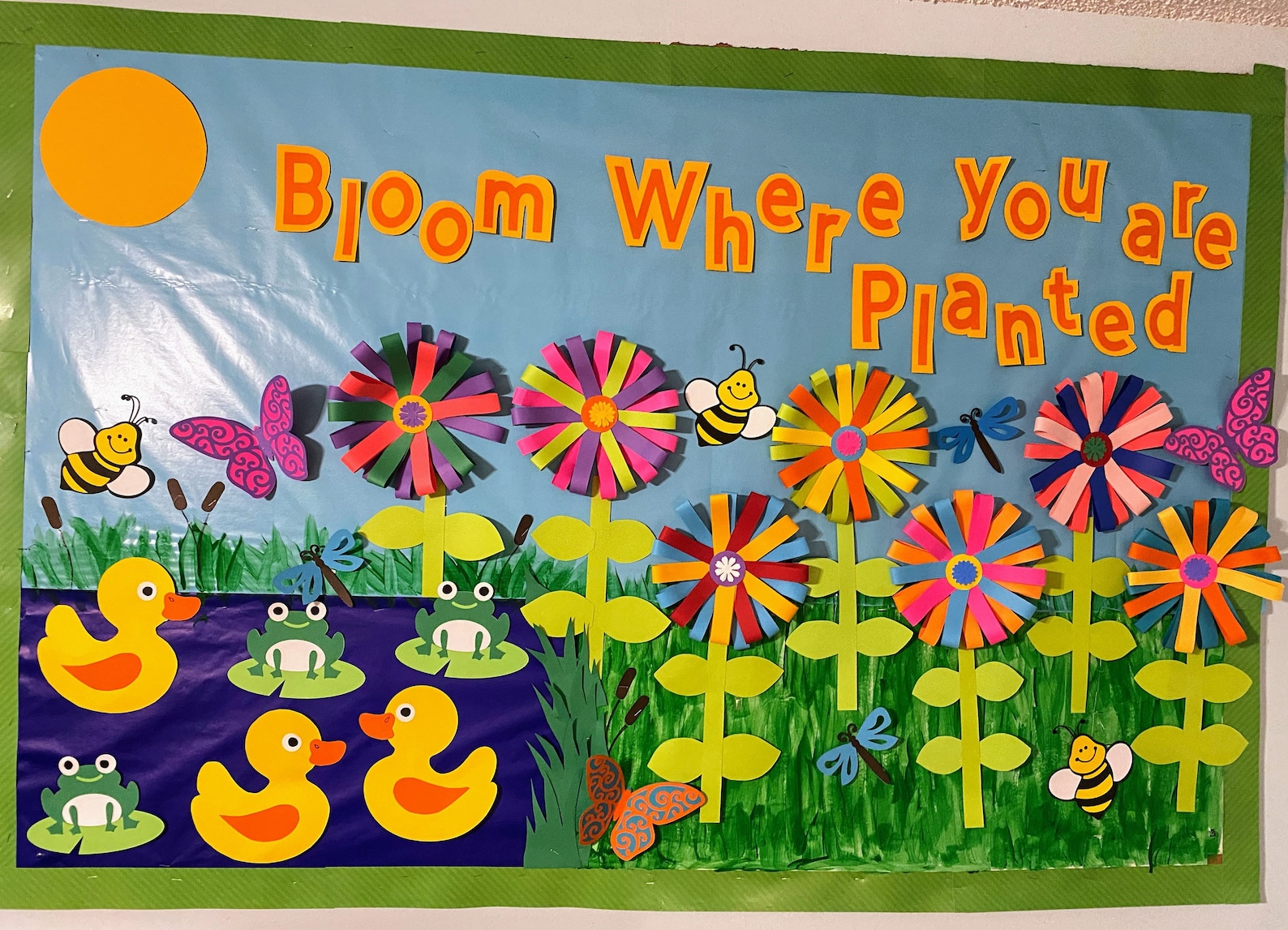 Teachers School SPRING Bulletin Board / Cardstock/bloom Where You Are ...