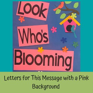 Teachers School Classroom Door Decoration/look Who’s Blooming/ Spring ...