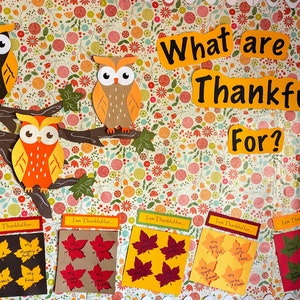 Teachers School Bulletin Board for THANKSGIVING /what Are We THANKFUL ...