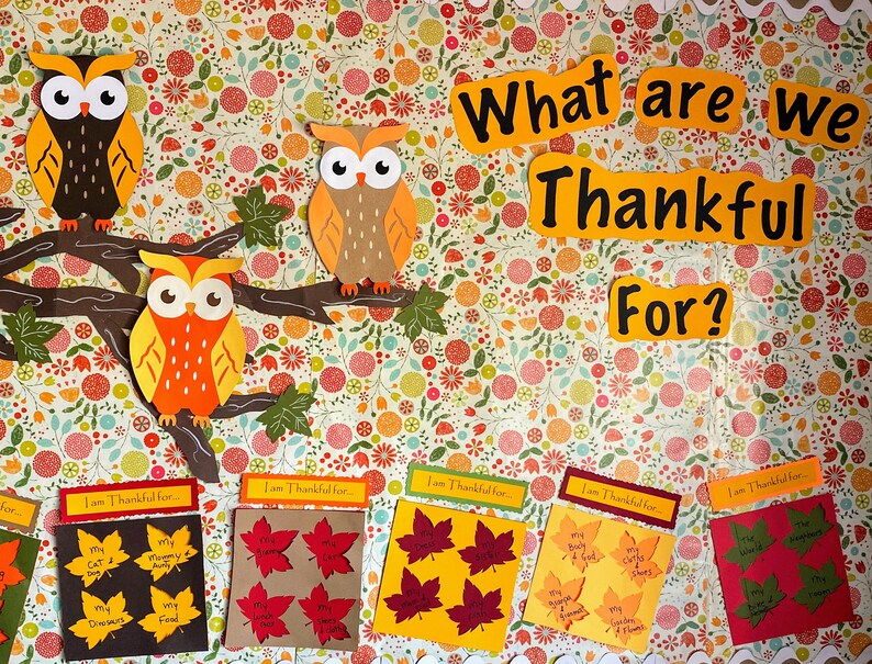 Teachers School Bulletin Board for THANKSGIVING /what Are We THANKFUL ...