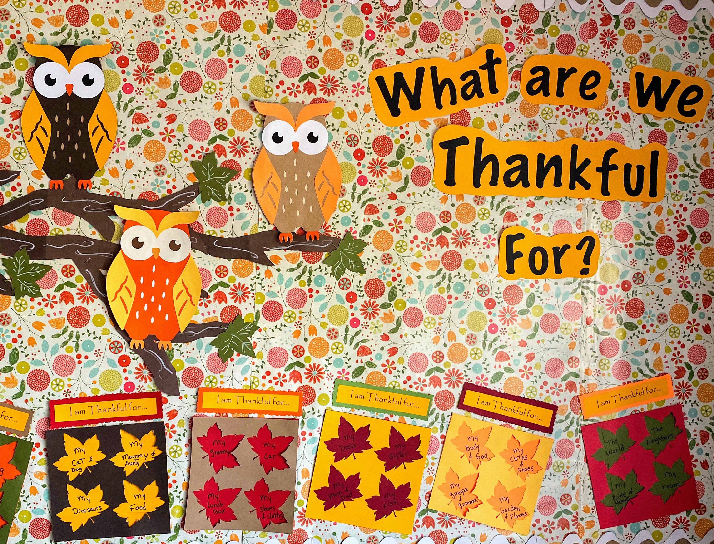 Thanksgiving Preschool Bulletin Boards