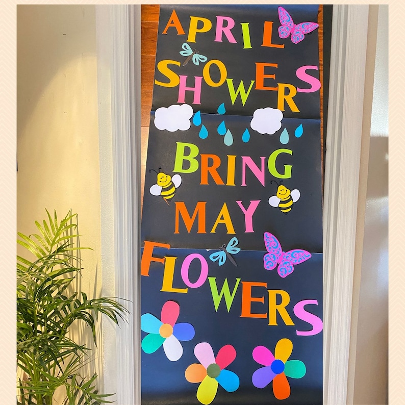 Teachers School Classroom Door Decoration/spring/ April - Etsy