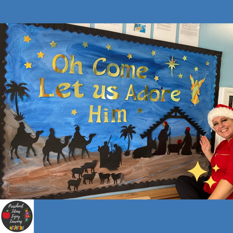 Teachers School Bulletin Board for School Classrooms/nativity/christmas ...