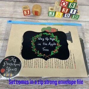 Way up High in the Apple Tree/magnetic Story Board/children/preschool ...