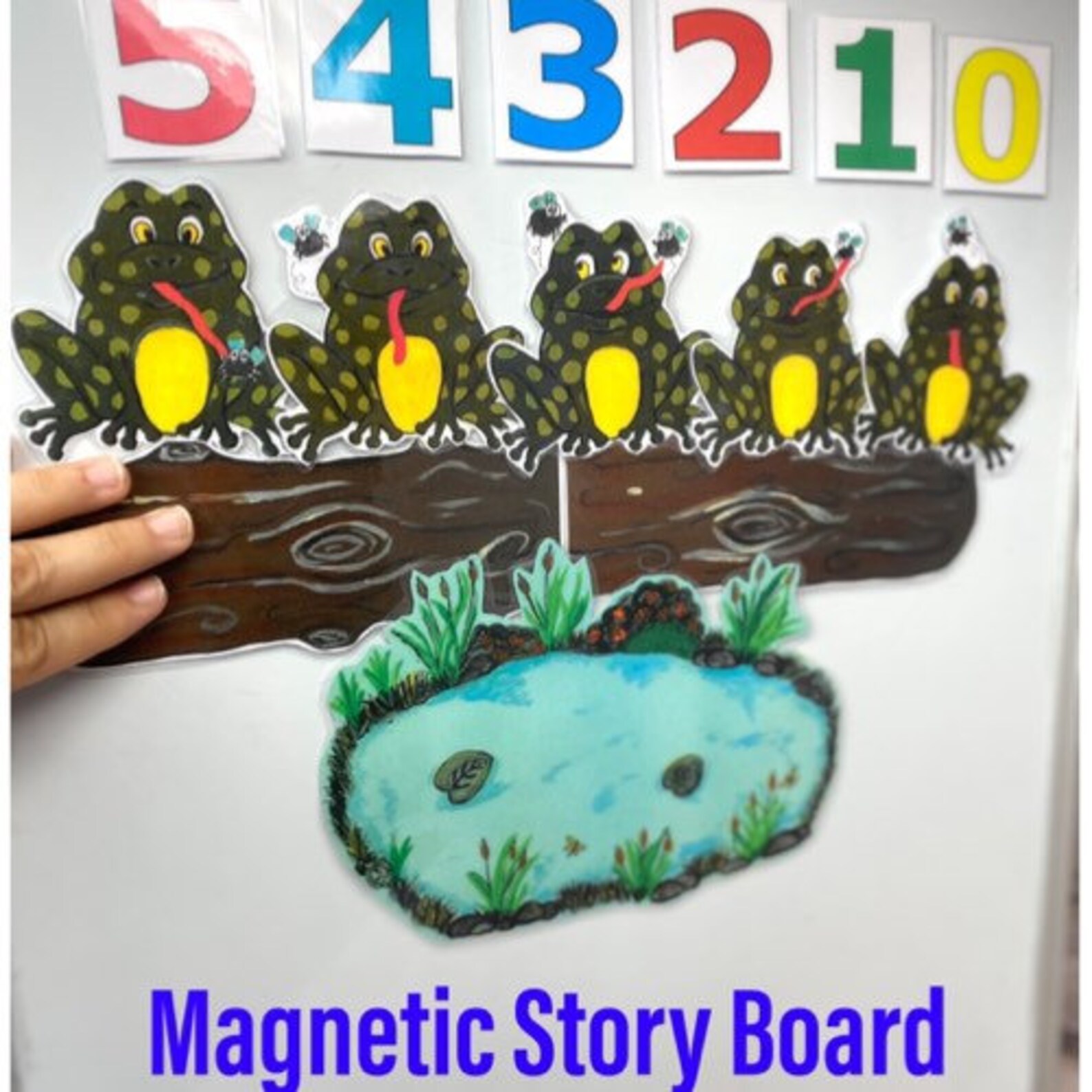 Five Green Speckled Frogs/magnetic Story Board/imagination/children ...