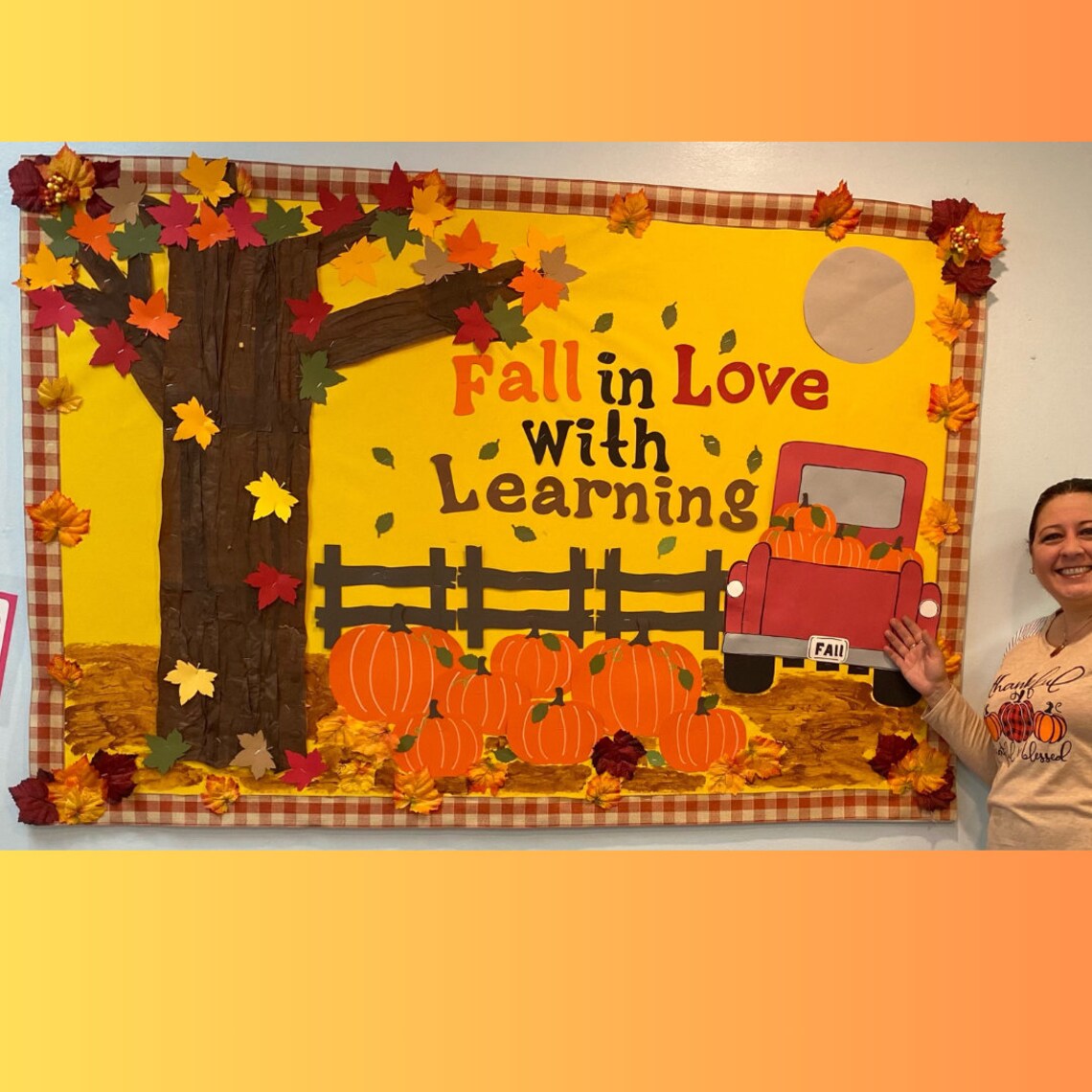 Teacher School Fall Bulletin Board for Classroom Decoration/ Fall ...