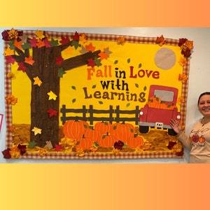Teacher School Fall Bulletin Board for Classroom Decoration/ Fall ...
