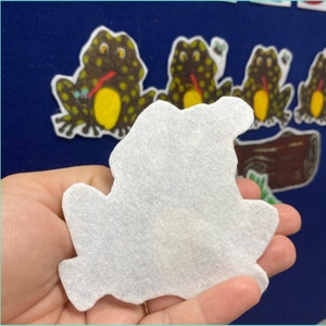 5 Green Speckled Frogs/flannel Story Board/ Preschool/creative Play ...