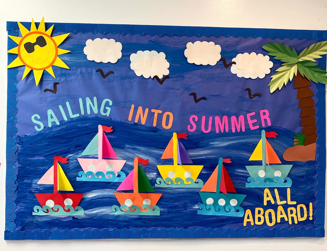 Teacher School Summer Bulletin Board for Classroom Decoration/ Sailing ...
