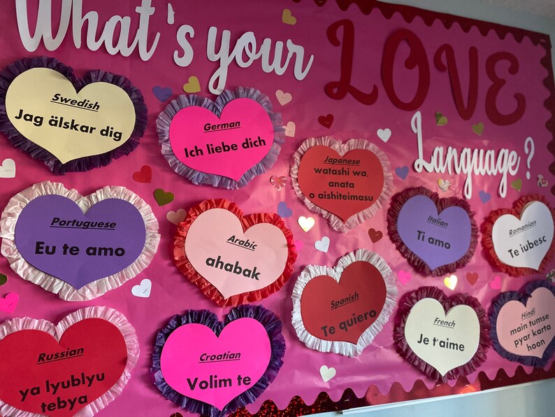 Teachers School Bulletin Board for Valentine's /cardstock - Etsy