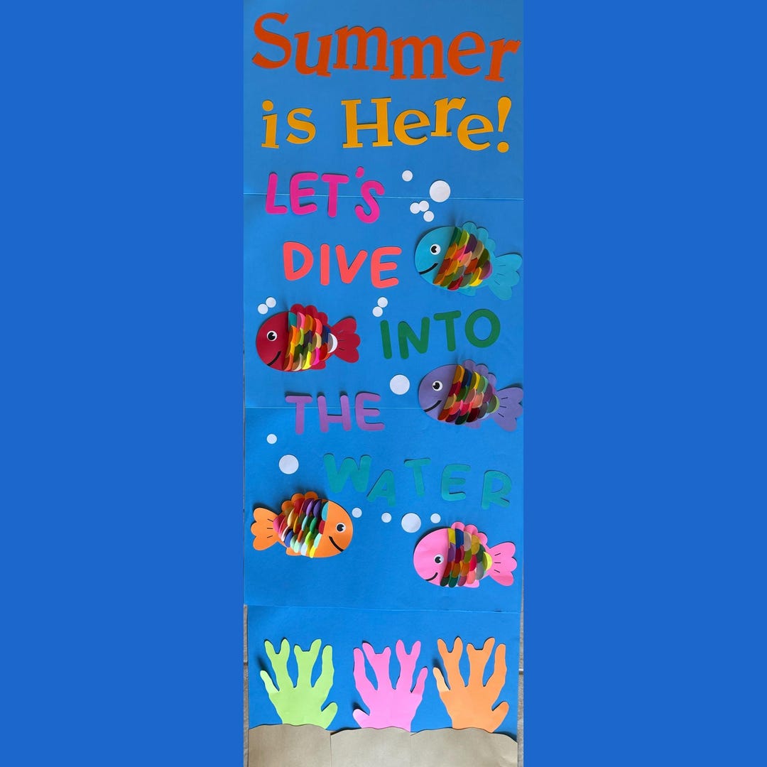 Teachers School Class Door Decoration/ Summer is Here! Let’s Dive Into ...