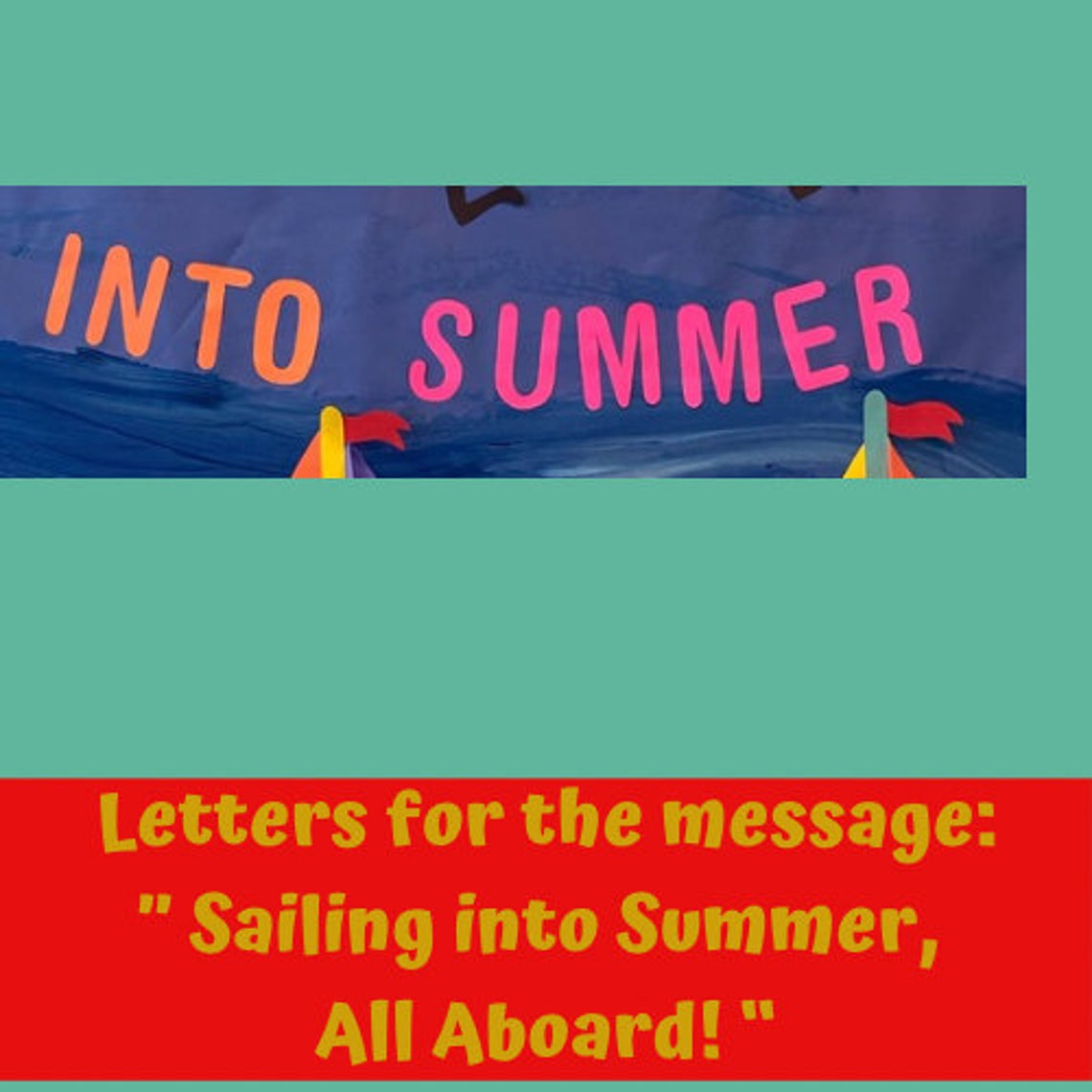Teacher School Summer Bulletin Board for Classroom Decoration/ Sailing ...