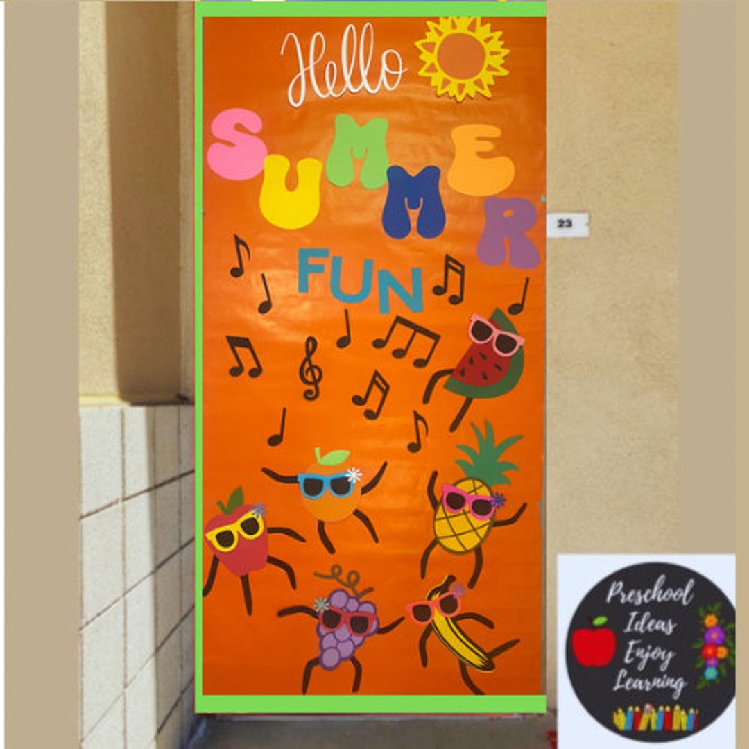 Teachers School Class Door Decoration/hello SUMMER Fun/cardstock ...
