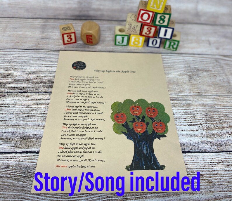 Way up High in the Apple Tree/magnetic Story - Etsy