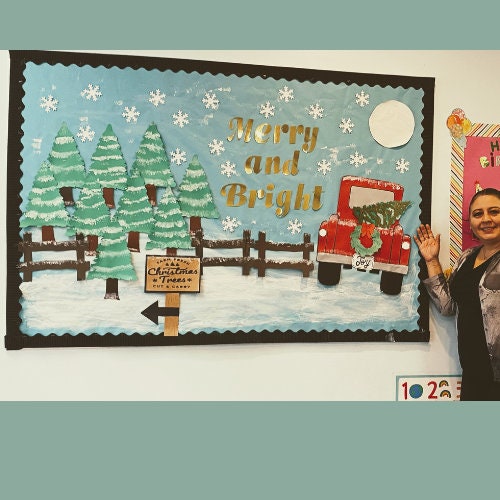 Teachers School Bulletin Board for Christmas /winter /classroom ...