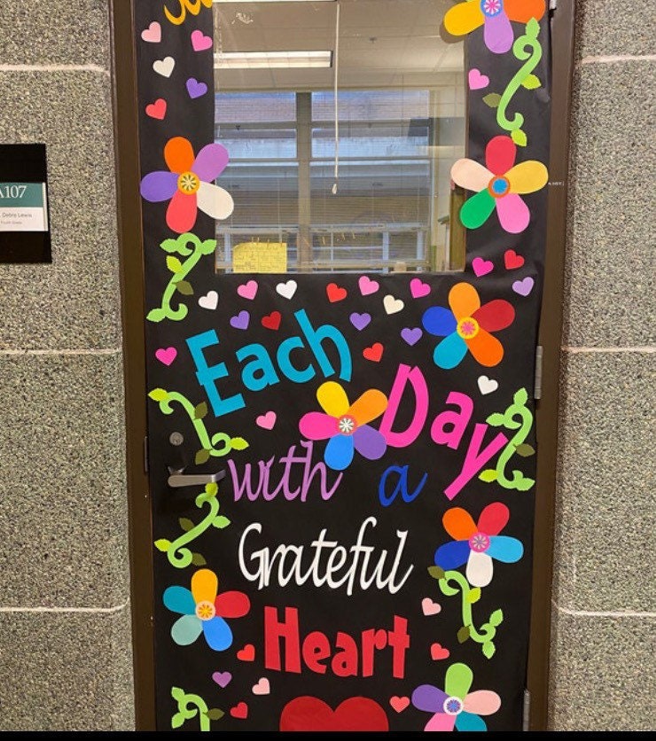 Classroom Door Decoration/ Start Each Day With a Grateful Heart ...