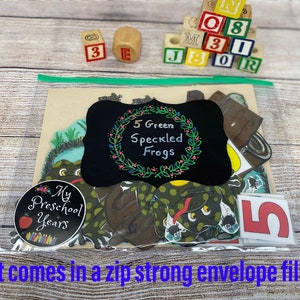 Five Green Speckled Frogs/magnetic Story Board/imagination/children ...