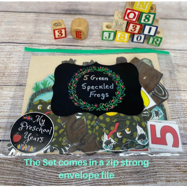 5 Green Speckled Frogs/flannel Story Board/ Preschool/creative - Etsy